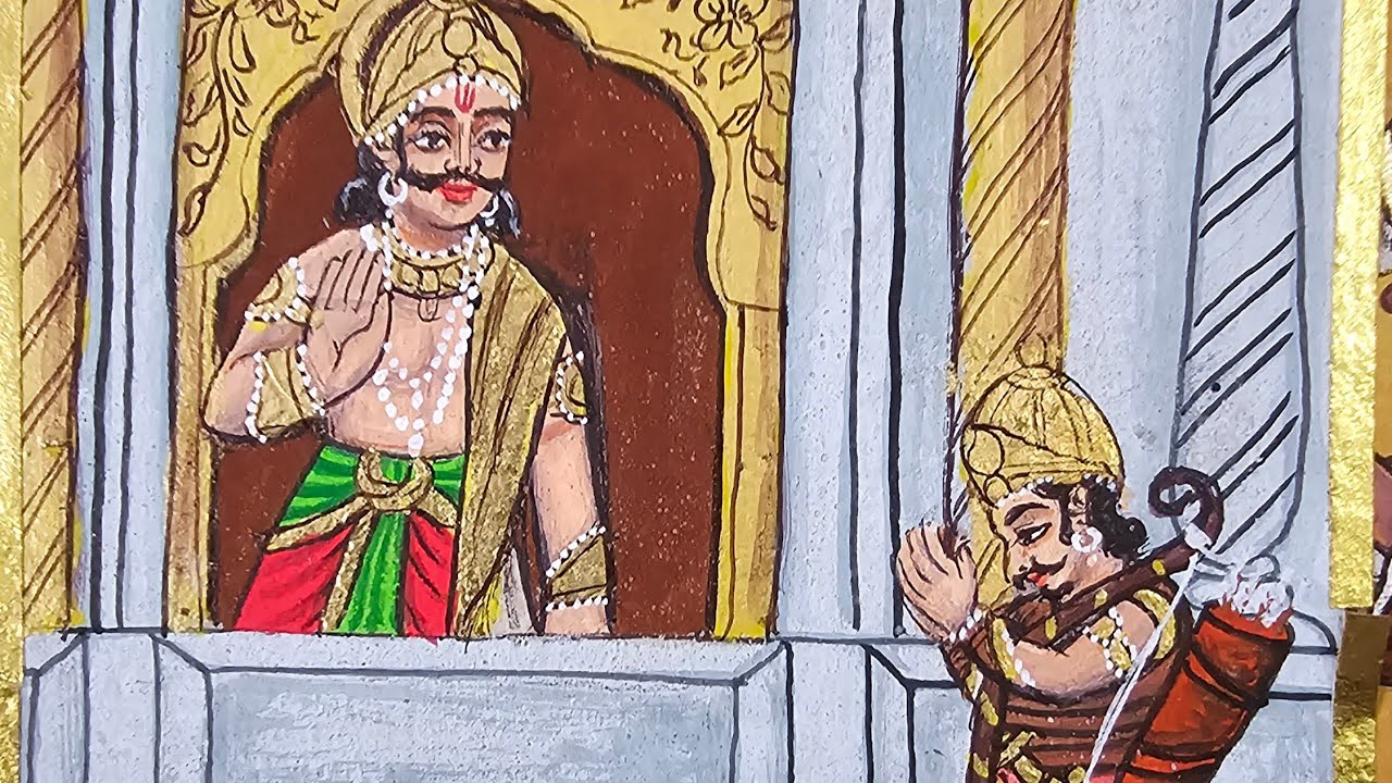 painting(94) sampurn Ramayan 108 painting Meghnath ko Gyanhua Lakshman ...