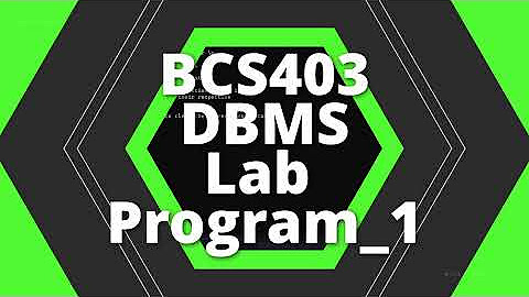 BCS403 DBMS Lab Experiments - YouTube