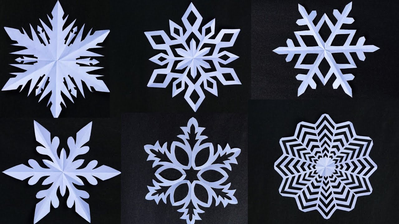 Christmas Paper Snowflake ️DIY Paper Flowers | Christmas Decorations ...