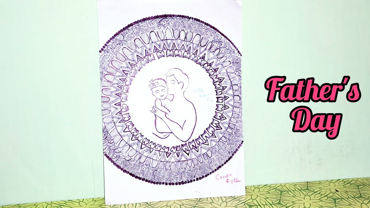 Father's Day special Mandala Art // Father's Day Drawing \\ Mandala Art ...