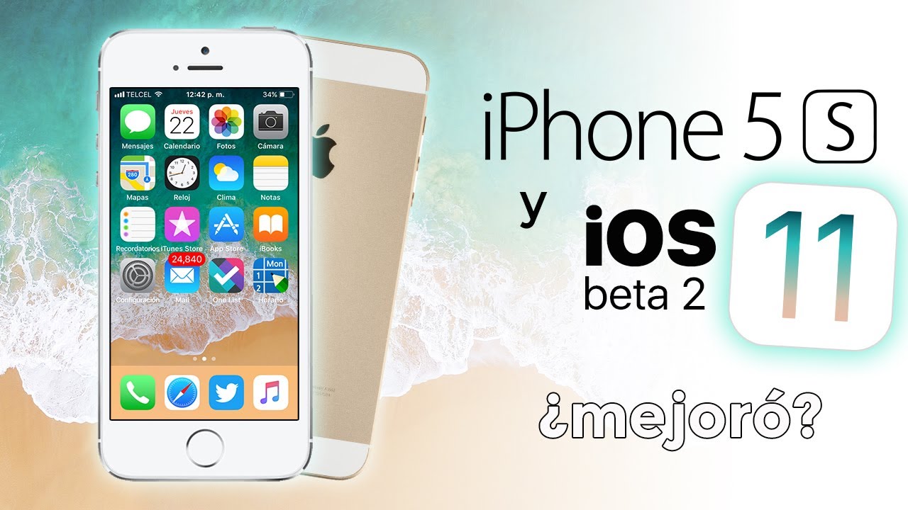 iOS 11 (beta 2) en iPhone 5S ¿Mejoró? - YouTube