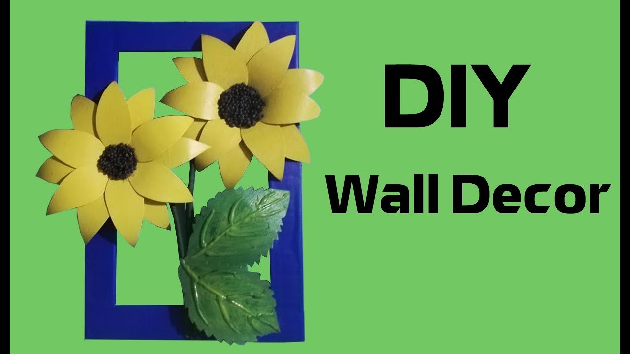 DIY Cardboard Sunflower WALL Decor - YouTube