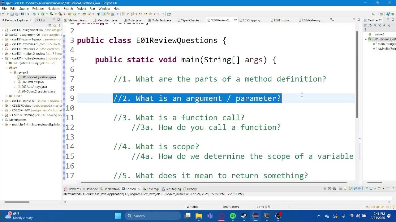 CSE131 Module 5 Review Session 2 - YouTube