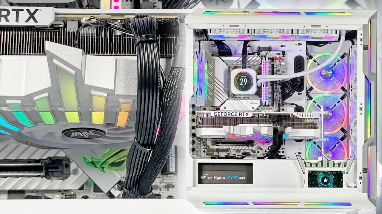 Very beautiful white build PC - YouTube