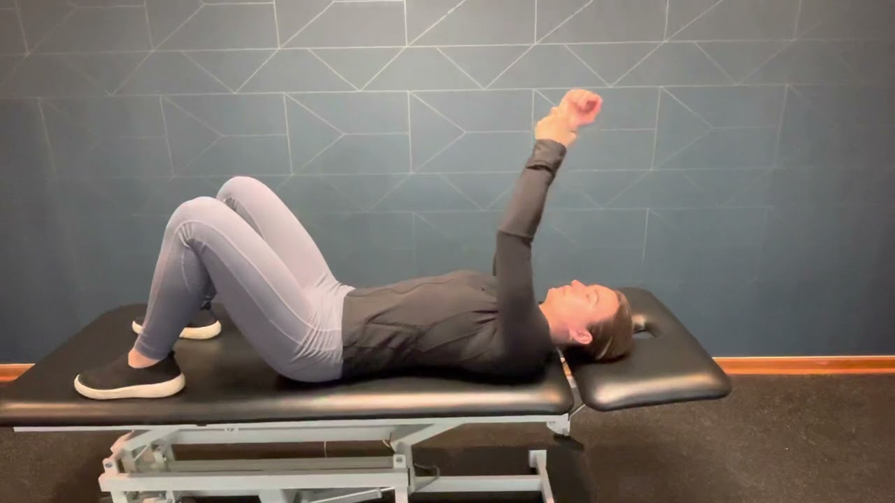 Supine Shoulder Active Assisted Range of Motion - YouTube