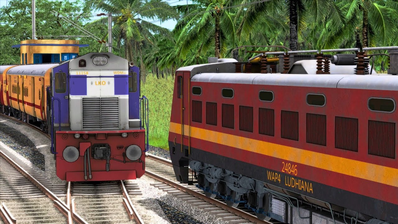 TWO TRAINS CROSSING AT SAME TRACK | BUMPY RAILROAD | Train Simulator | Railworks 3 | NTG GAMING ...