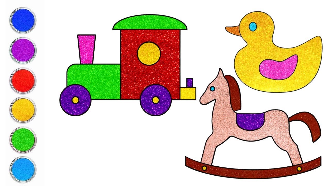 🧸 Colorful Toy Drawing | Easy & Fun Art for Kids 🎠 | Chiki Art - YouTube