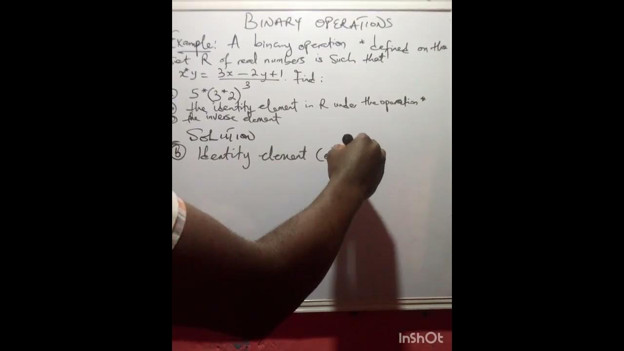 Binary Operations: Identity and Inverse Element. - YouTube