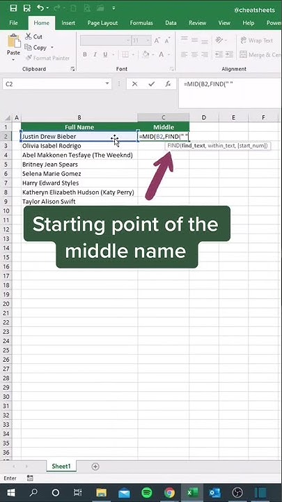 How to use the MID() Function in Excel #shorts - YouTube
