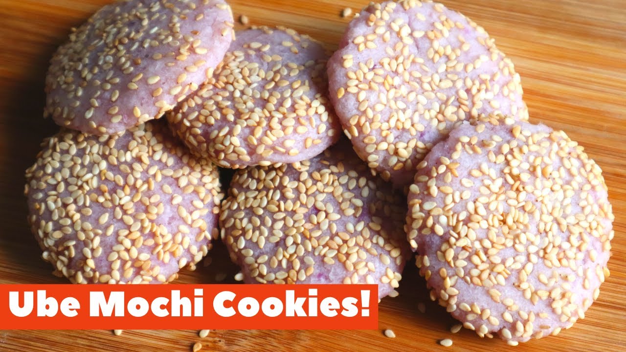 Sesame Purple Yam Cookies | Purple Mochi | Ube Yam ( Purple Yam Recipe ...