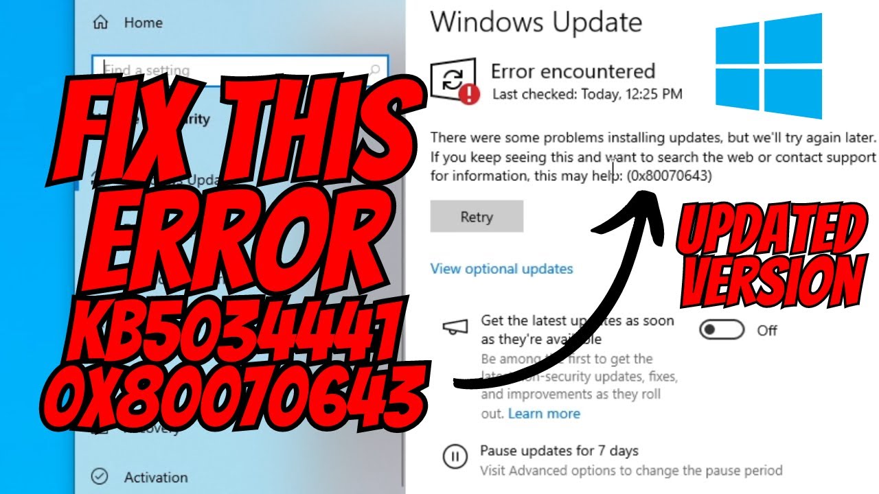 FIX THIS ON Windows 10 KB5034441 Security Update Vulnerability Fails ...