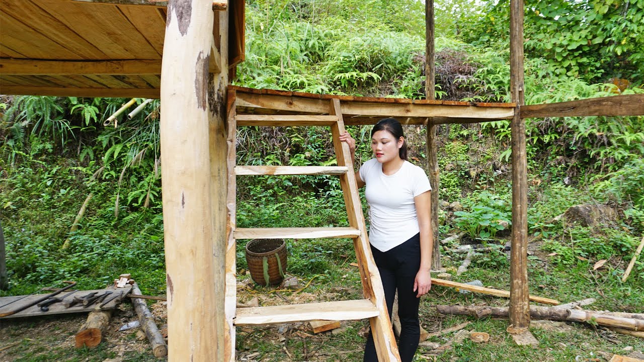 Make Wooden Staircase For The House - Harvest Wild Food Goes to market ...