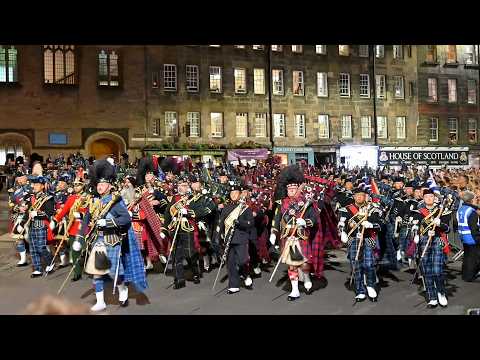 2026 Royal Edinburgh Military Tattoo March Out on one of the hottest nights in Scotland