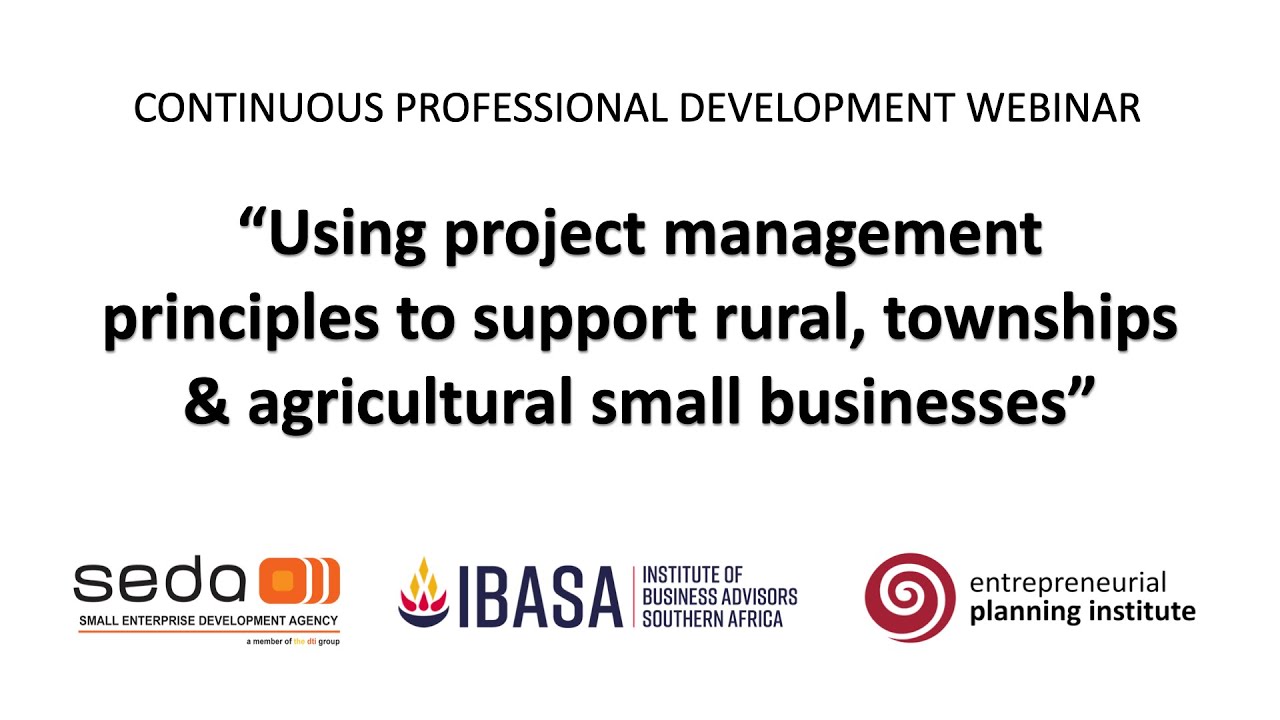 Using project management principles to support rural, townships ...