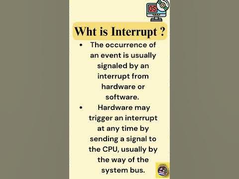 Wht is Interrupt ?#interrupts #os - YouTube