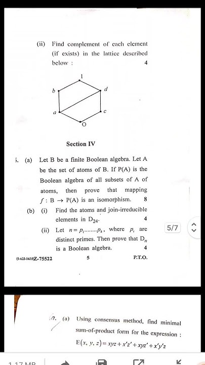 #M.sc #Discrete mathematics question paper 4th sem - YouTube