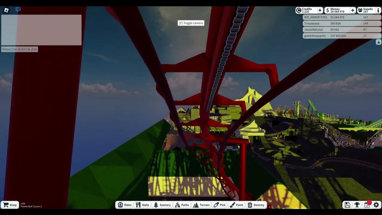 T3 [Vekoma Suspended Looping Coaster] (Theme Park Tycoon 2) - YouTube