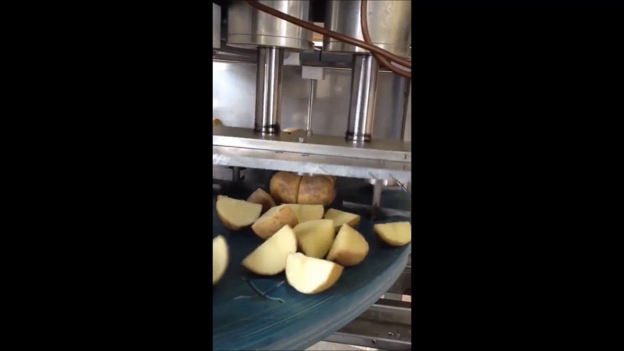 Potato Halves & Quarters Machine - YouTube