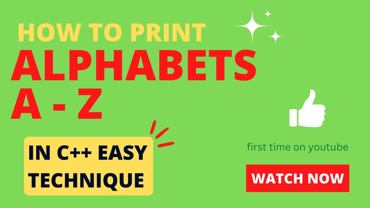 How To Print Alphabets In C YouTube How To Print Alphabets In C YouTube