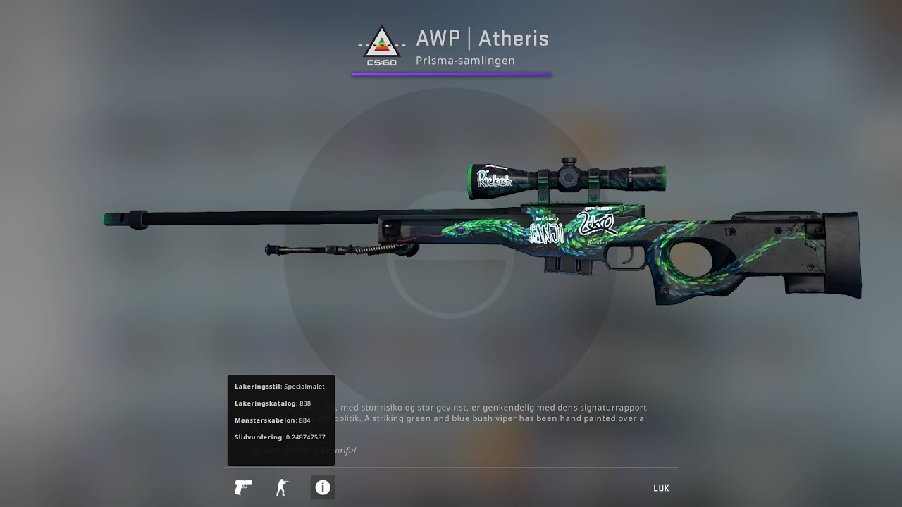 AWP Atheris FIEL TESTED-With Black Folie Sticker♦ - YouTube