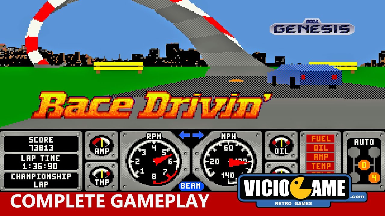🎮 Race Drivin (Mega Drive) Complete Gameplay - YouTube