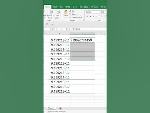 Convert Scientific Notation to Numbers in Excel - YouTube