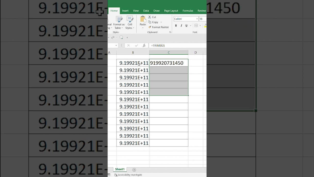 Convert Scientific Notation To Numbers In Excel YouTube Convert Scientific Notation To Numbers In Excel YouTube