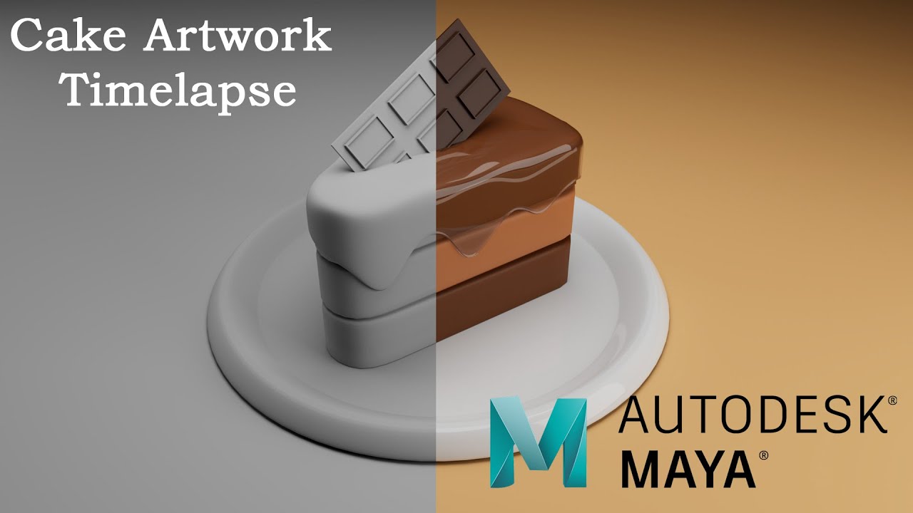 Cake Artwork Timelapse in Autodesk Maya - YouTube