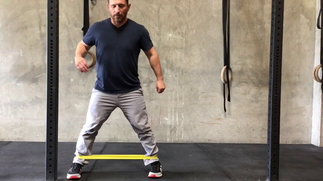Hip functional strengthening with bands - YouTube
