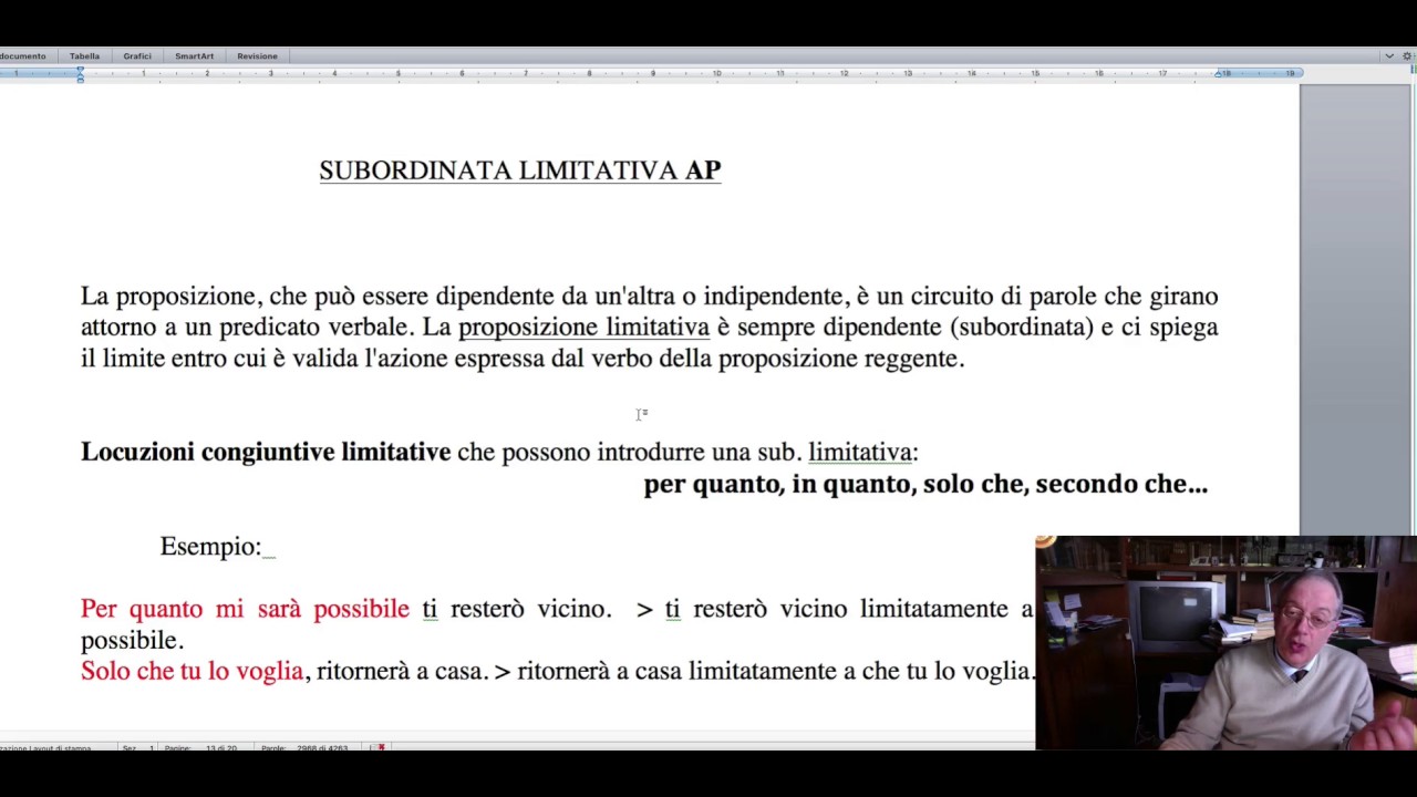 Congiunzione limitativa, complemento di limitazione, subordinata limitativa. Italiano/Latino ...