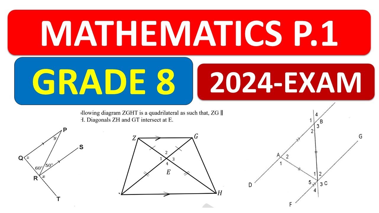 GRADE 8 MATHEMATICS EXAMS NOVEMBER EXAMS MEMO GRADE 8 P.1 2024 FINAL ...