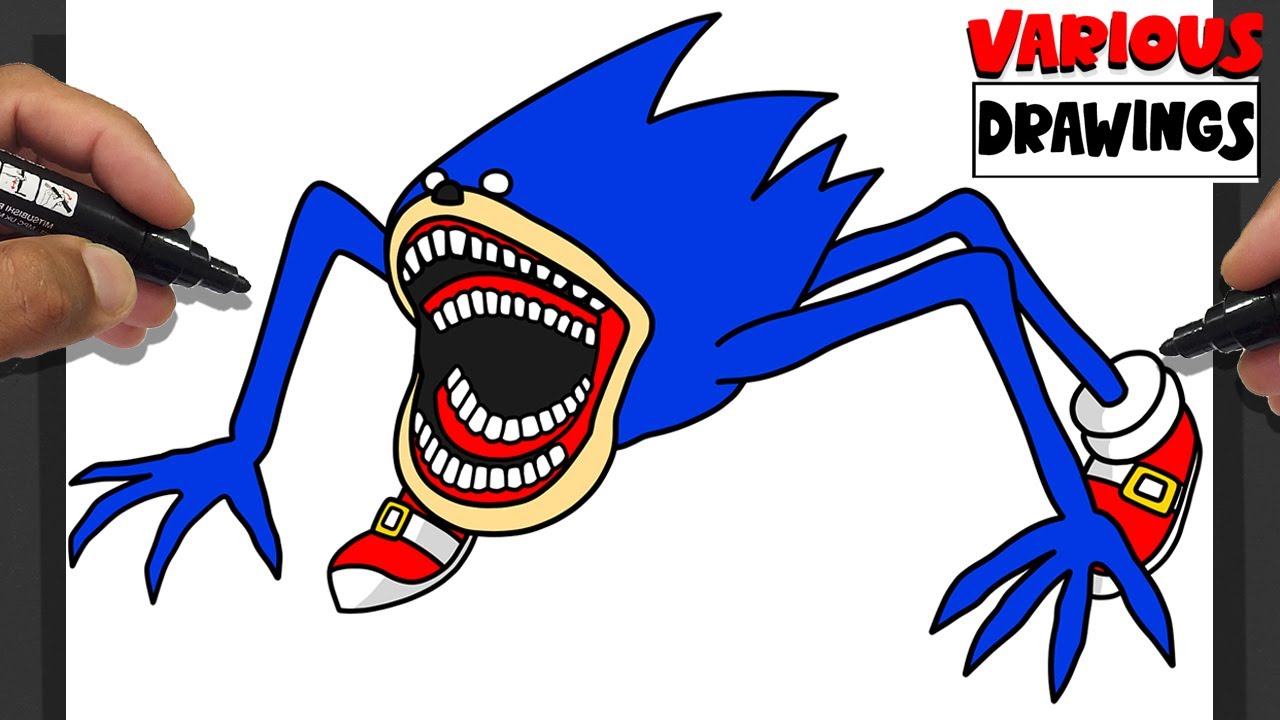 How To Draw SONIC Tapes (SHIN SONIC) The Hedgehog - YouTube