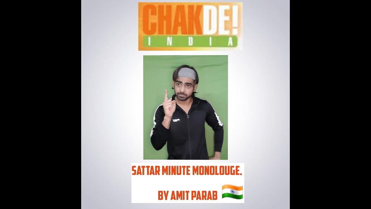 CHAK DE INDIA Shahrukh khan Sattar Minute Dialogue by Amit Parab ...