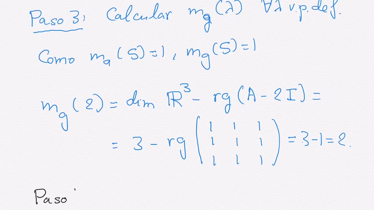 5.6 Método para diagonalizar una matriz o endomorfismo IV - YouTube