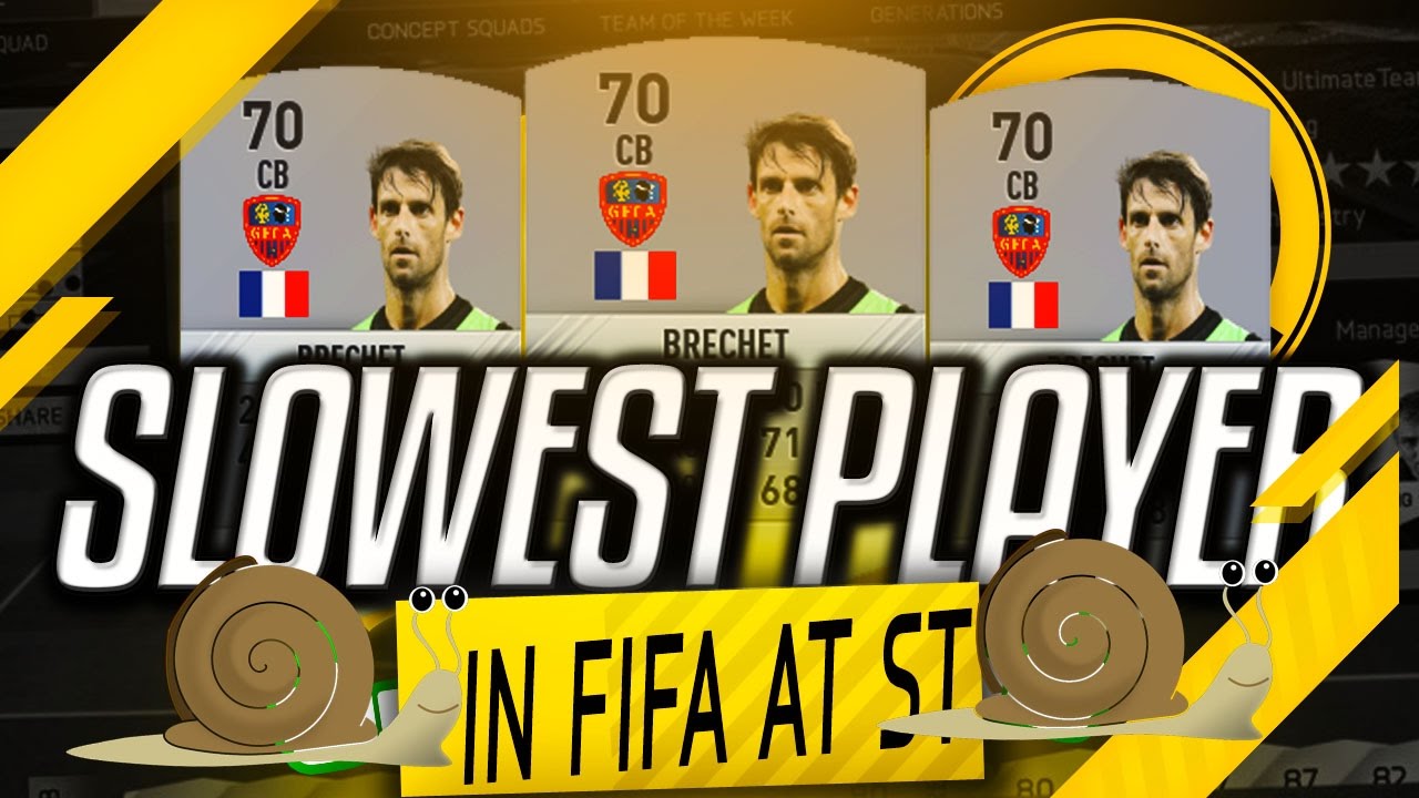 SLOWEST PLAYER IN FIFA 17 AT ST - YouTube