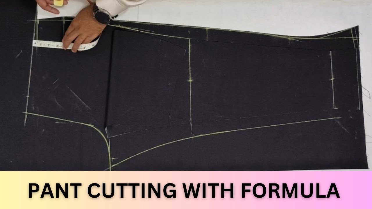 Pant Cutting with Formula | Trouser Cutting of 36"waist - YouTube