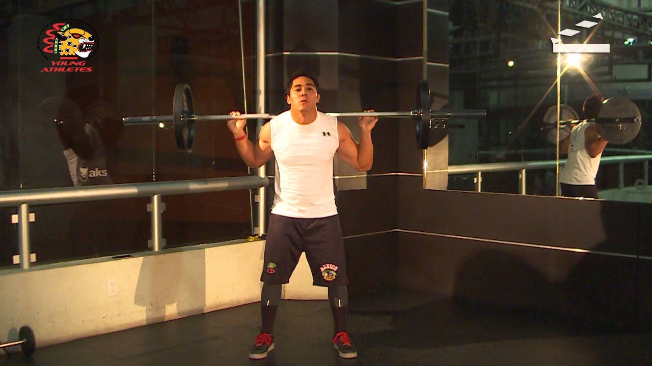 Como hacer Back Squat con barra - YouTube