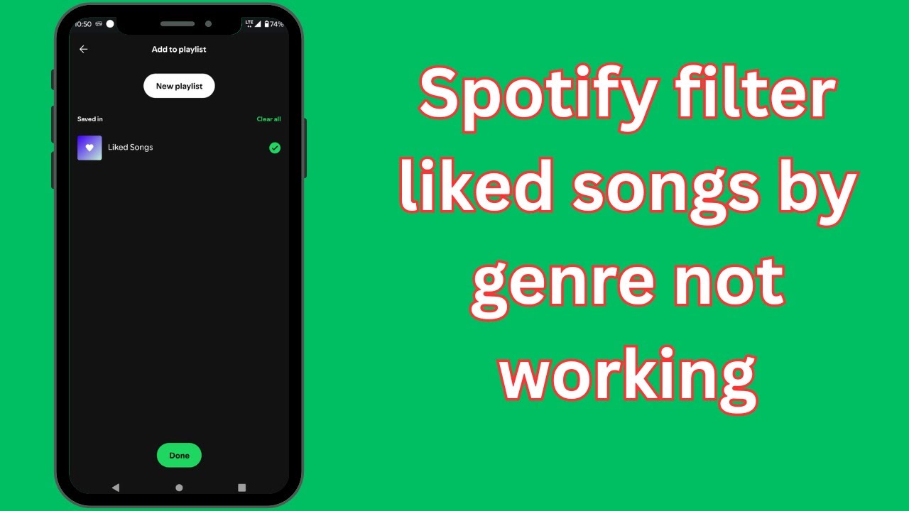 Spotify filter liked songs by genre not working - YouTube