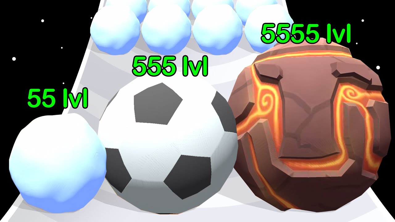 Snow Ball Run - Level Up Balls, Number Games (Max Level) - YouTube