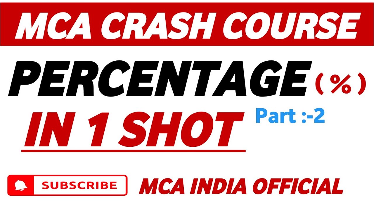Percentage Part 02 Nimcet Cucet Mah Cet Youtube