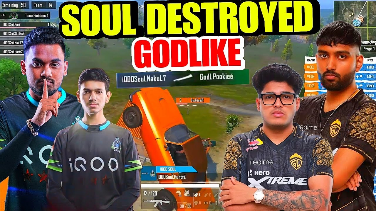 SouL Destroyed GodLike B2B 3 Times 😱 NakuL Pan GodLPunkk 🍳 SouL Vs GodL ...
