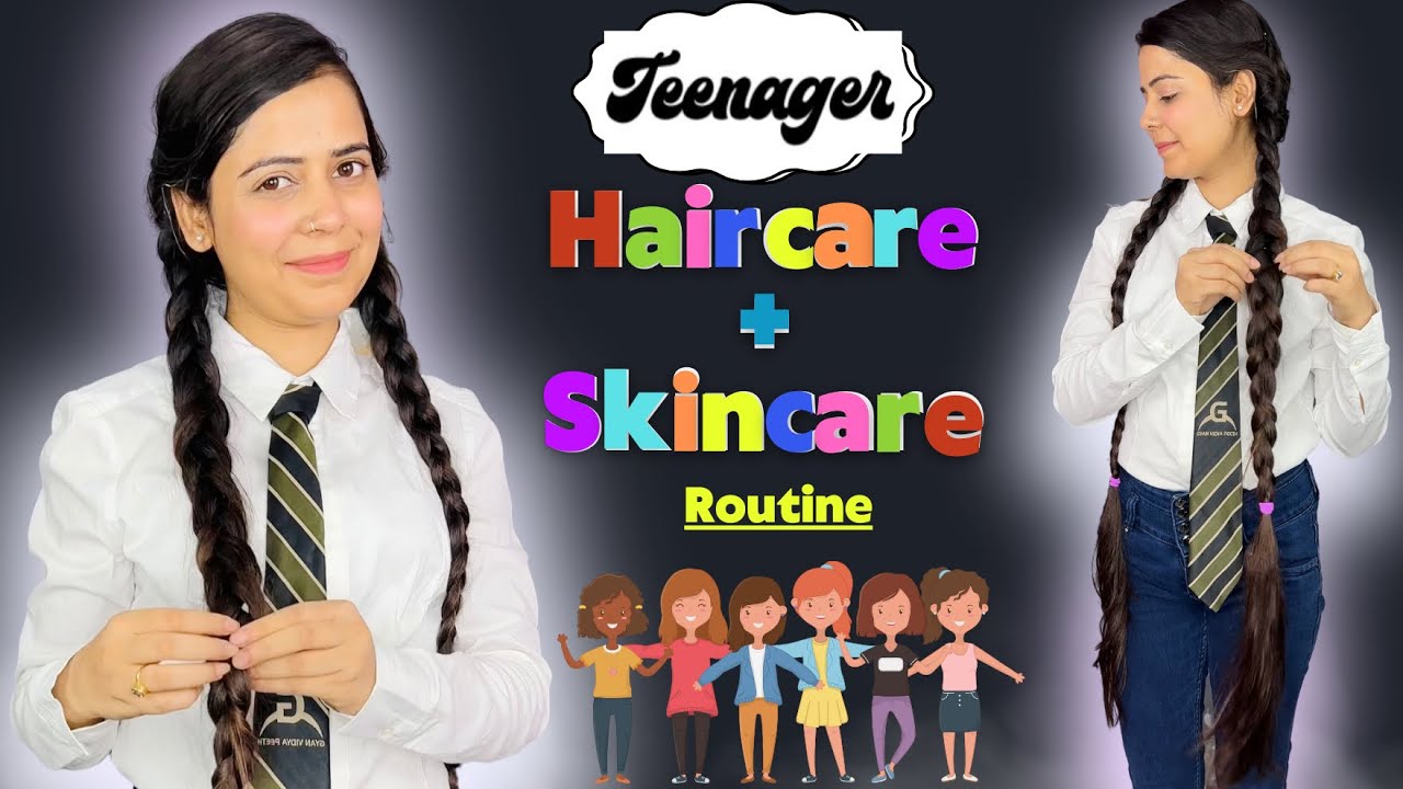 TEENAGERS hair care routine | skincare + haircare routine for teenagers ...