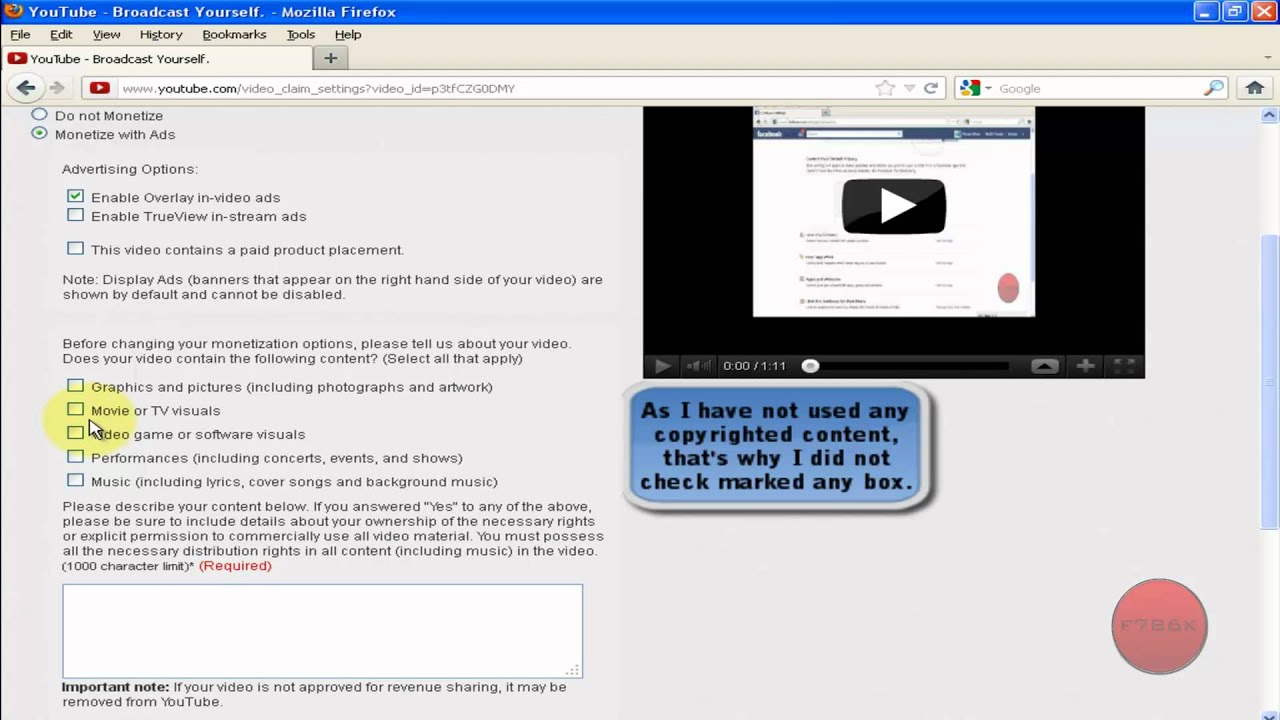 How to submit a video for Monetization on Youtube (Video Manager) - YouTube
