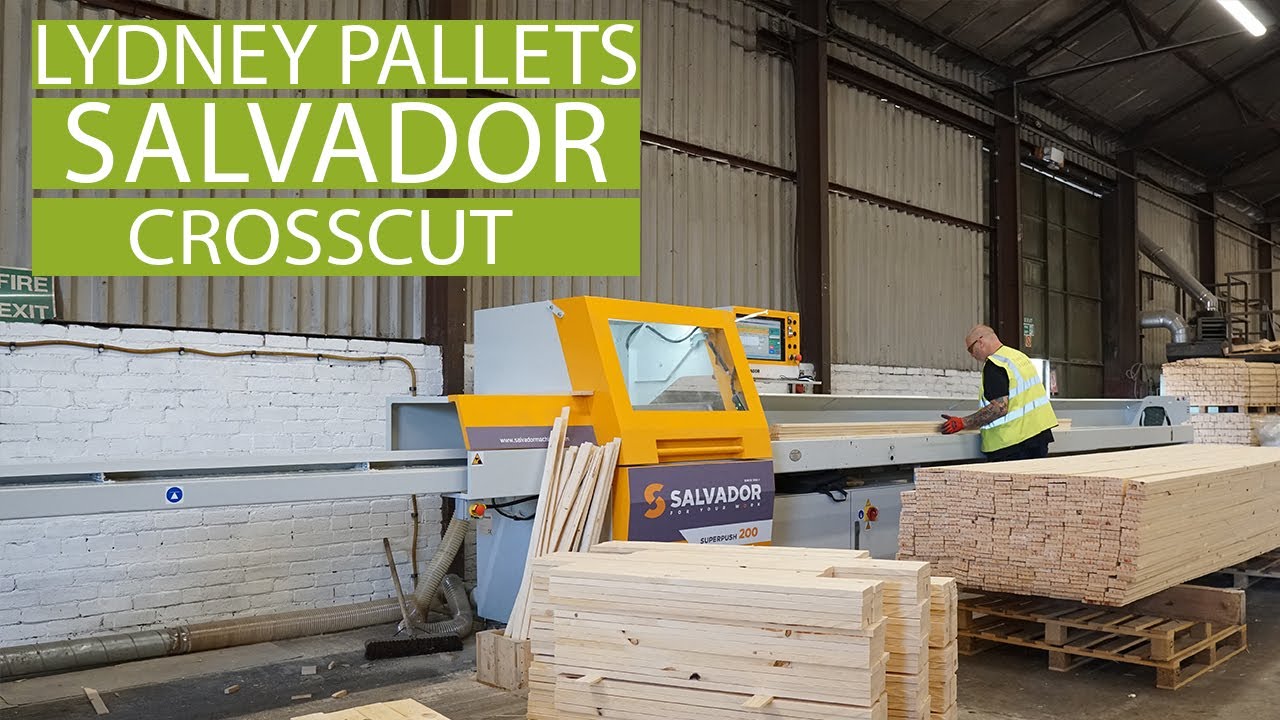 Lydney Pallets - Salvador Automatic Crosscut Saw - YouTube