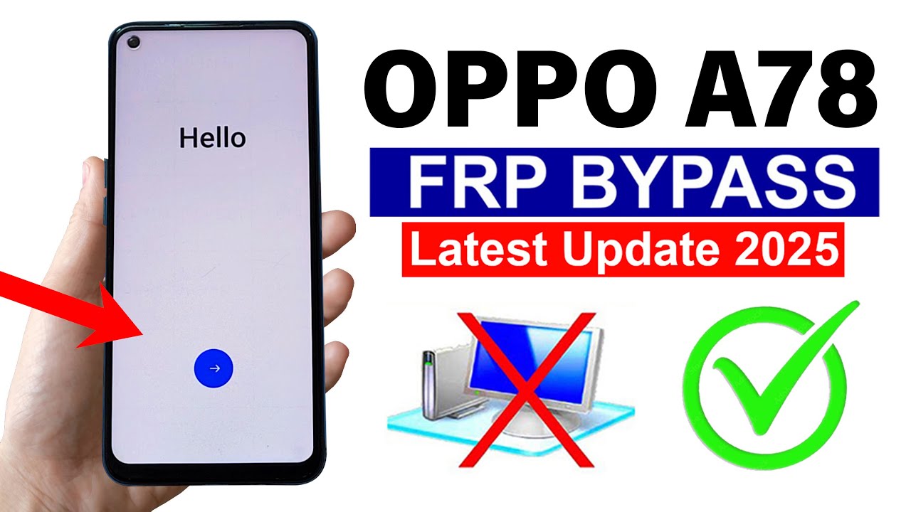 Oppo A78 : GOOGLE/ FRP BYPASS - ANDROID 14/15 (Without Computer) - YouTube