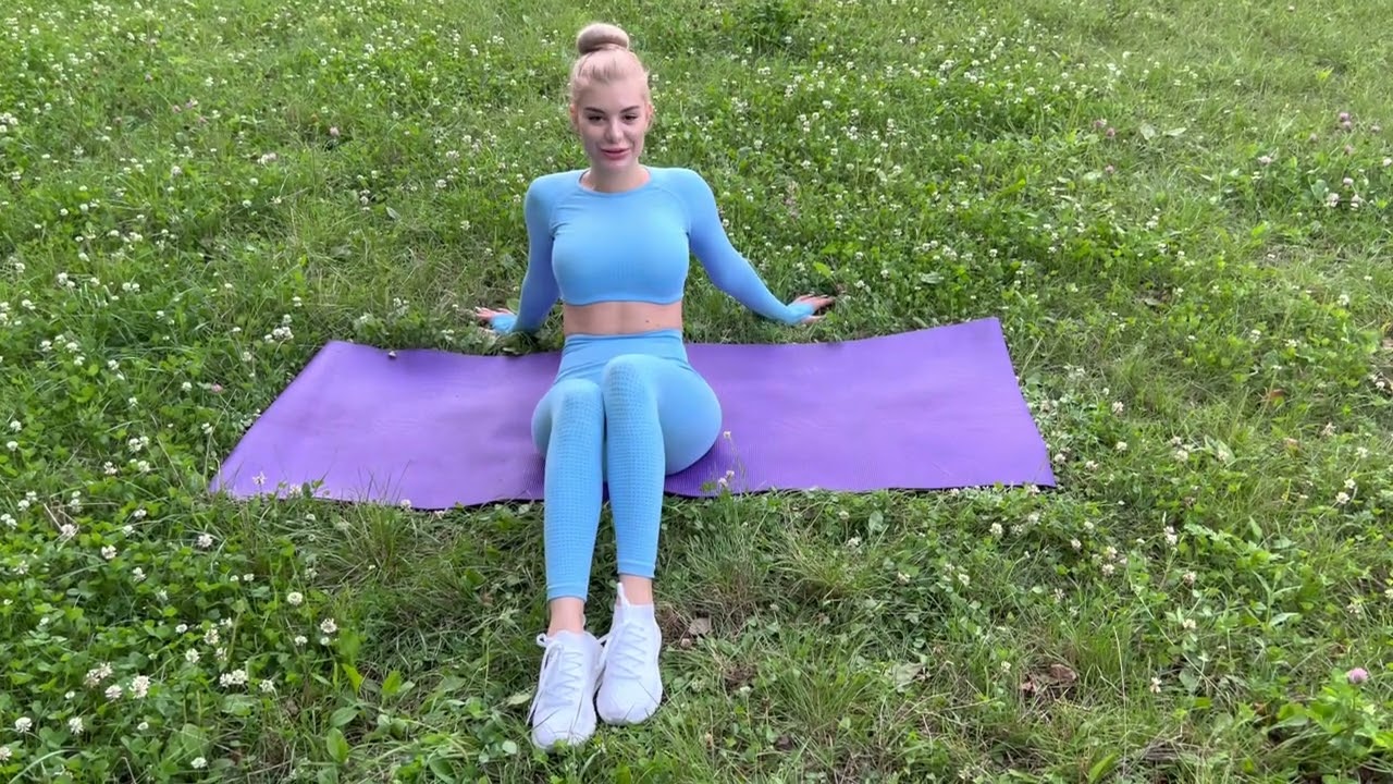 Yoga & Gymnastics. beautiful blonde girl . blonde rocking, girl yoga # ...