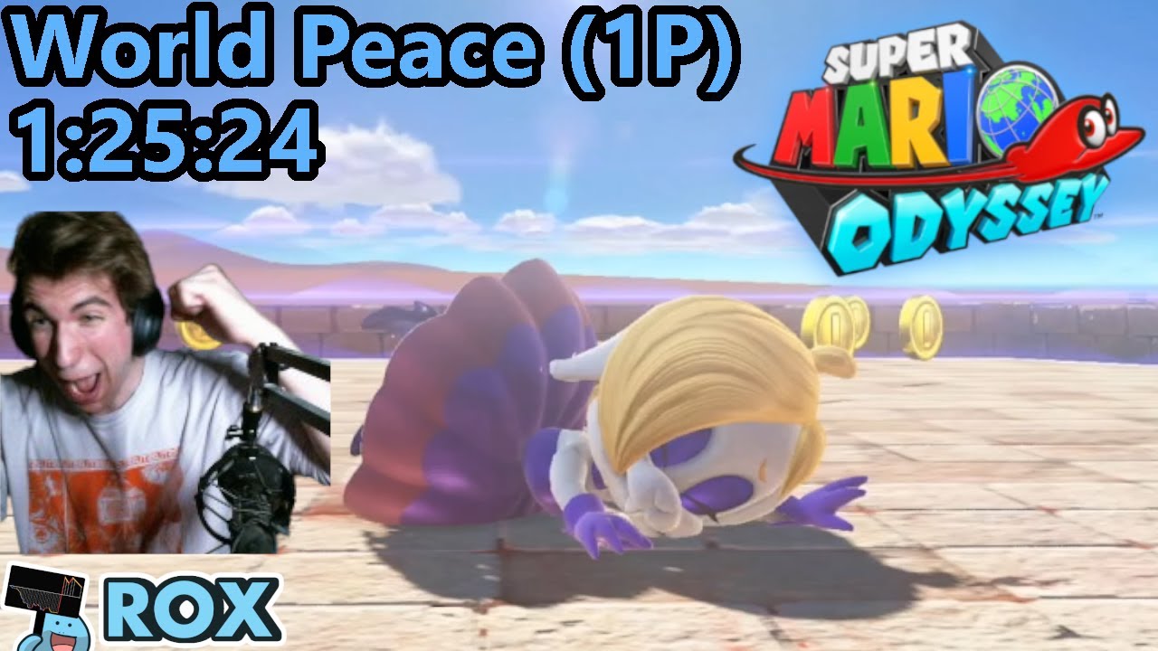 Super Mario Odyssey World Peace (1P) Speedrun in 1:25:24 - YouTube