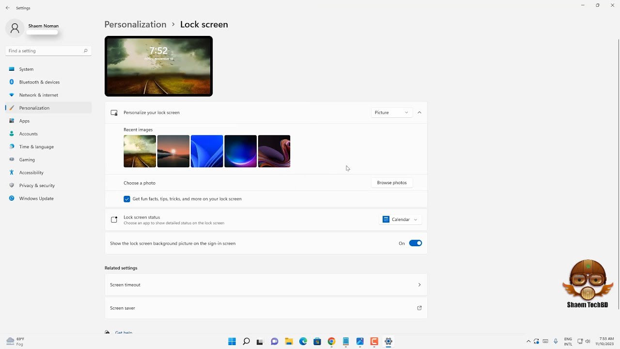 Change Lockscreen Background in Windows 11 - YouTube