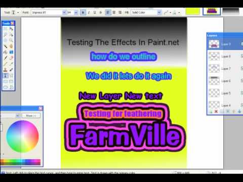 Paint.net Text Tutorial. Outlining Text - YouTube