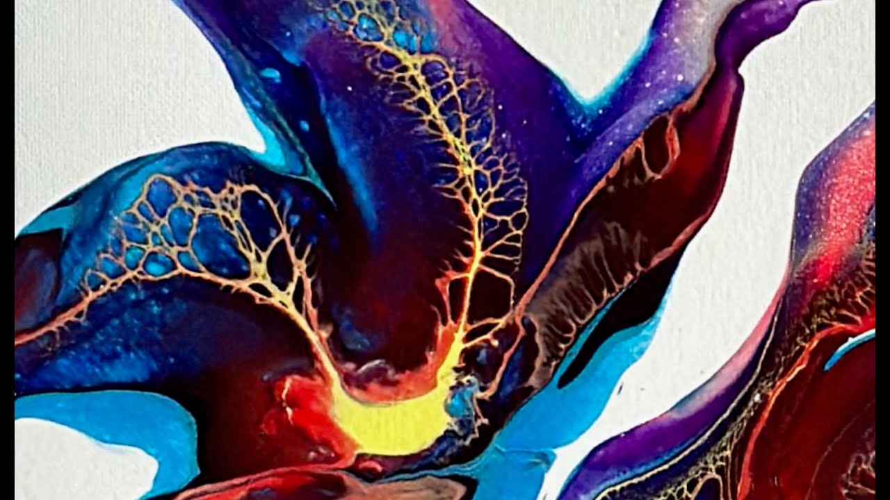 Pouring/Fluid acrylic. Splash of bright colors and vibrant contrast ...